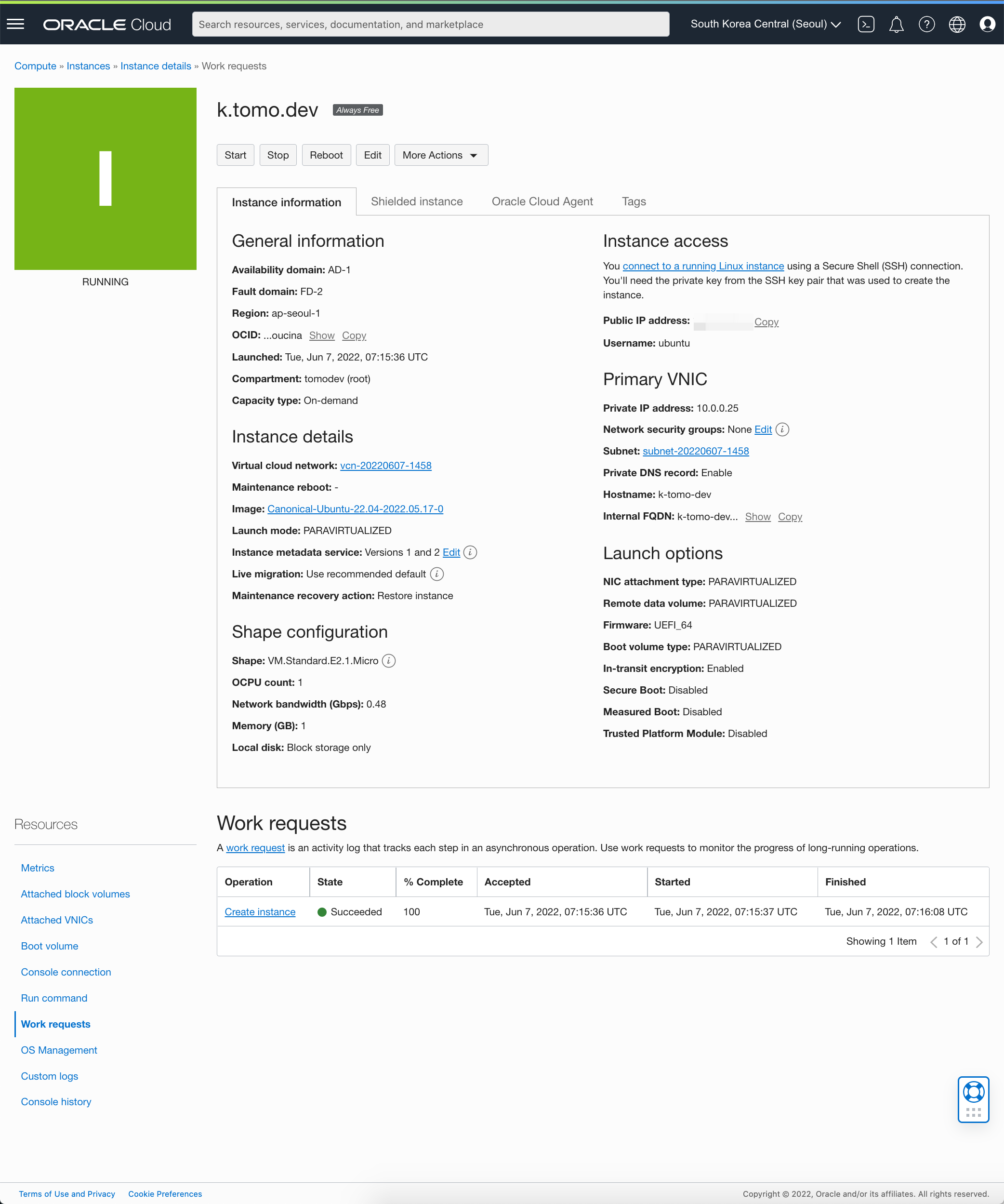Oracle Cloud Always Free :: tomo.dev — tomo's blog